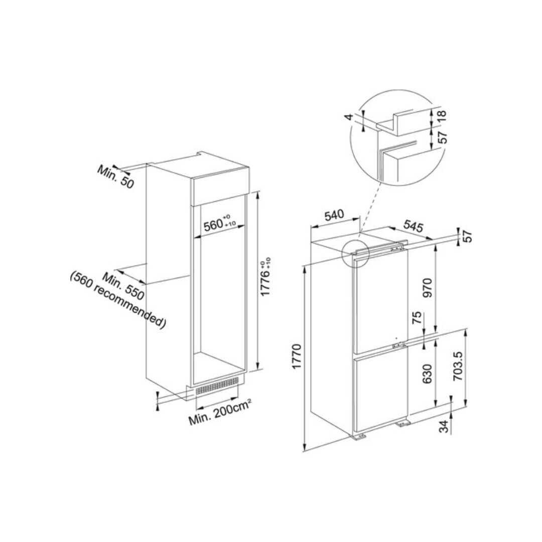 Franke FCB 320 NR TA+ Çift Kapılı Buzdolabı Çift Kapılı Buzdolabı Franke