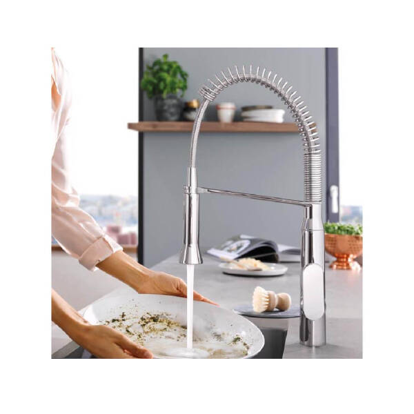 Grohe Eviye Bataryası Spiralli Profesyonel K7 Krom 31379000 Evye ...